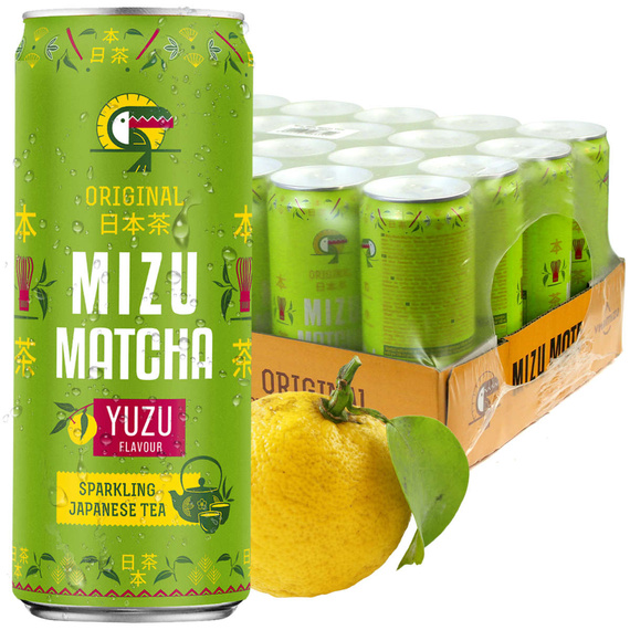 Mizu Matcha Yuzu Napój Yerba Mate lekko gazowany 24x 330 ml Vitamizu w puszce owocowy ZGRZEWKA ...