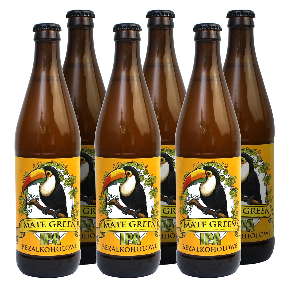 Piwo Bezalkoholowe Mate Green IPA 6x 500 ml z oryginalną Mas Energia ...