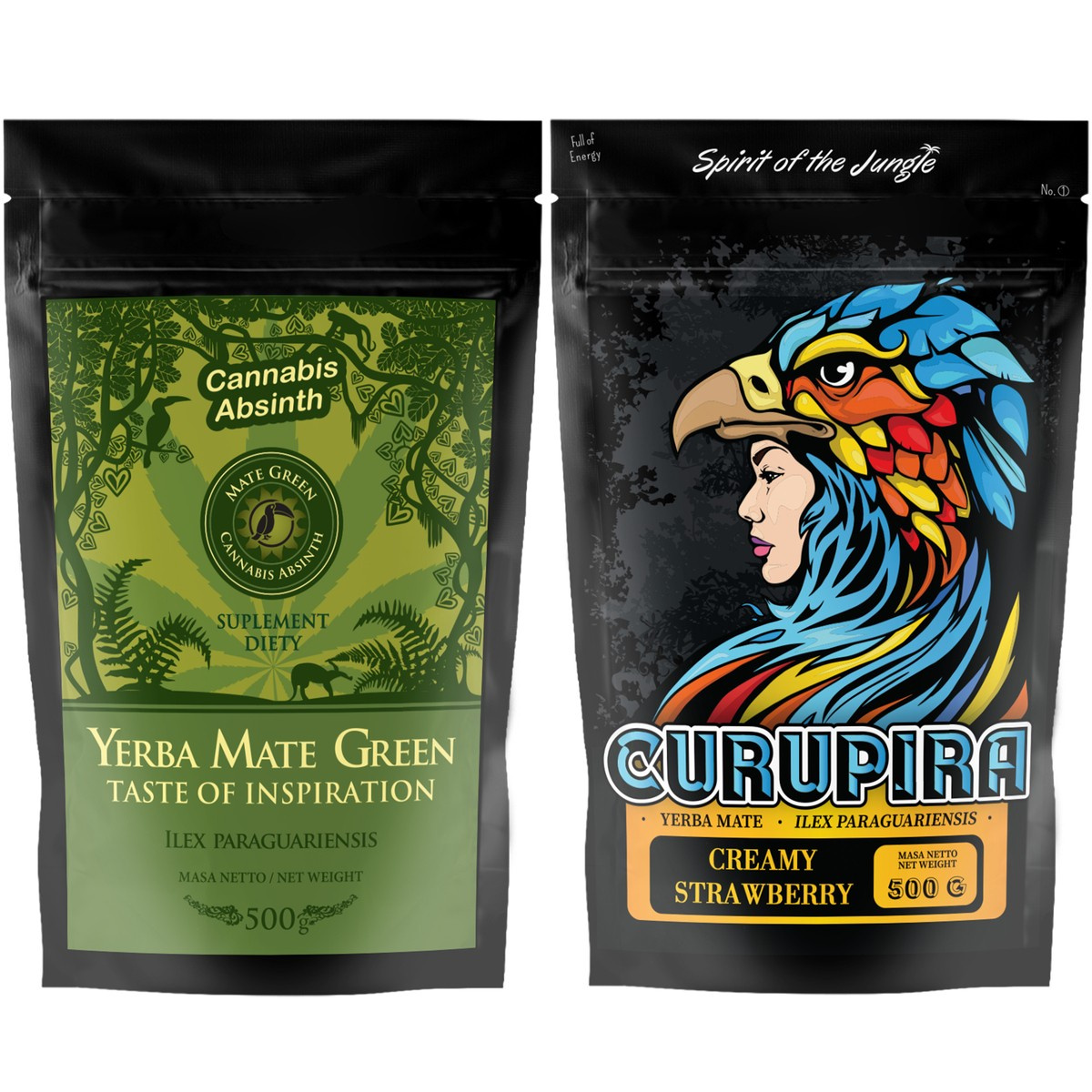 Yerba Mate Green Cannabis Absinth Truskawka 2x 500g | Yerbamarket.com