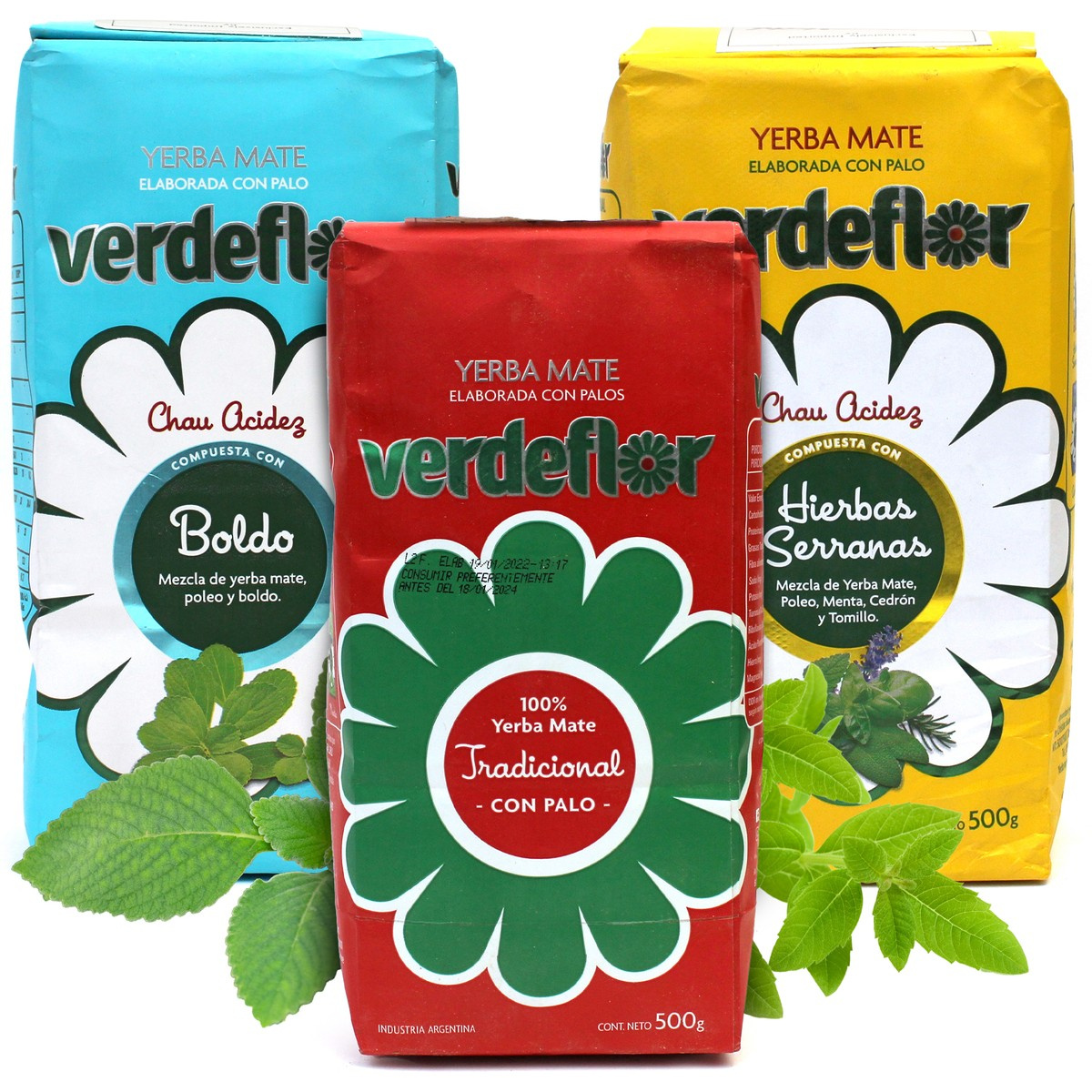 Zestaw Yerba Mate Verdeflor 3x500g 1,5kg | Yerbamarket.com