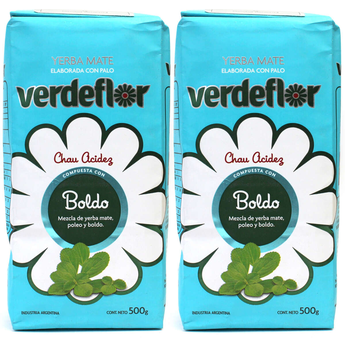Zestaw yerba mate Verdeflor Boldo 2x 500g - 1kg | Yerbamarket.com