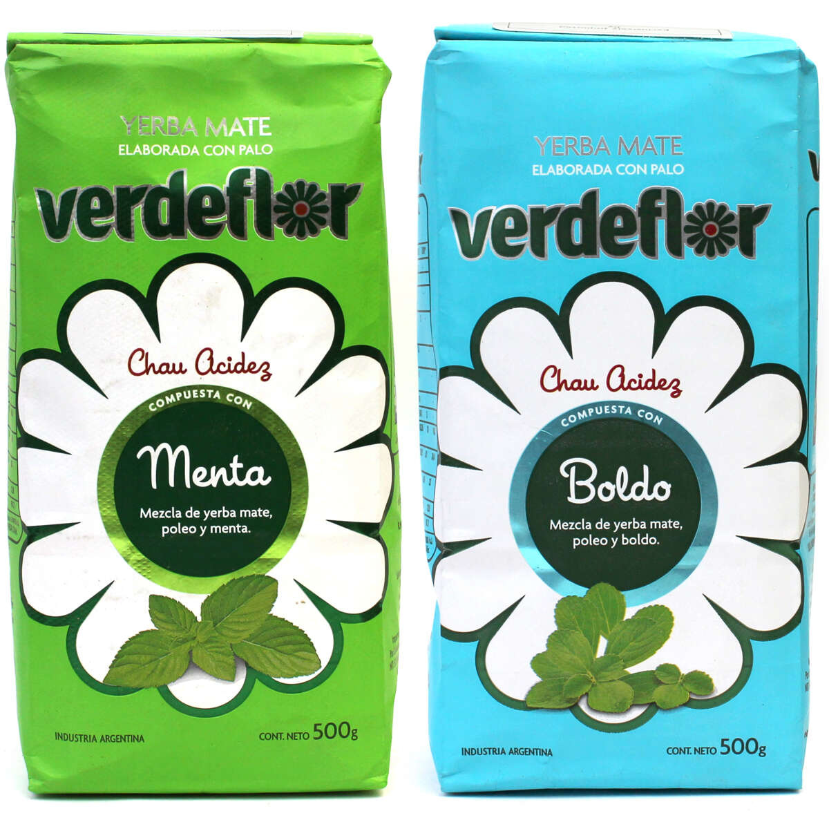 Zestaw yerba mate Verdeflor Menta Boldo 2x 500g - 1kg | Yerbamarket.com